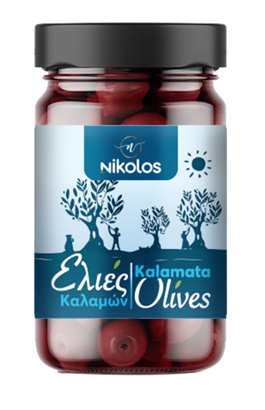 NIKOLOS Oliven Kalamata Extra Jumbo - 1 kg | drosopoulos-olivenoel.de